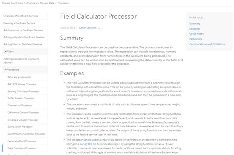 New Processor Documentation Esri Community