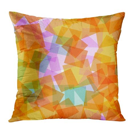 Eccot Colorful Artistic Abstract Squares Pattern White Geometric Classy