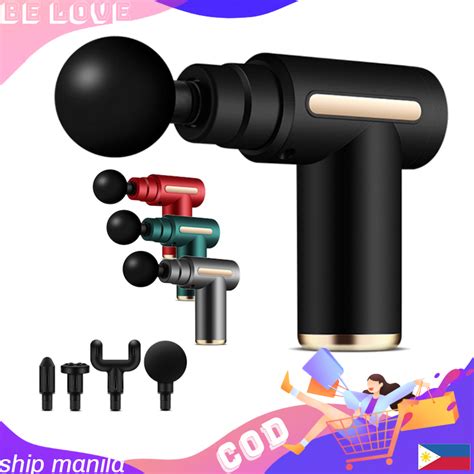4 Heads Portable Muscle Massage Gun Percussive High Frequency Vibration
