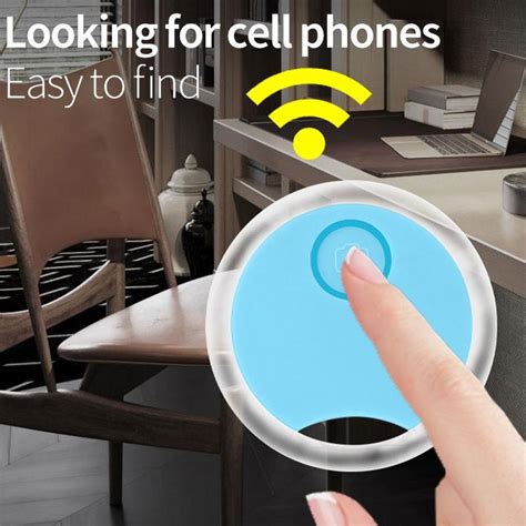 Mini Bluetooth Tracking Device Portable Round Blue Grandado