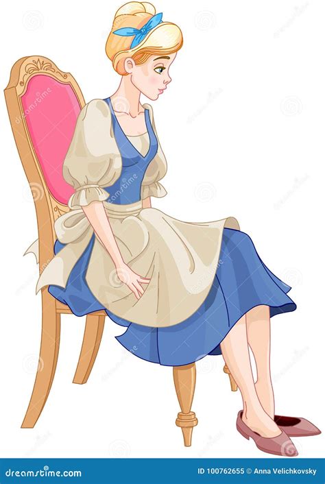 Cinderella Ready To Wear The Glass Slipper Cartoon Vector