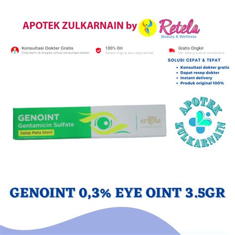Jual Genoint 03 Eye Oint 35gr Shopee Indonesia