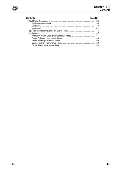 Service Manual Jcb Js85 Auto Range Tracked Excavator 02234510 To 02236510