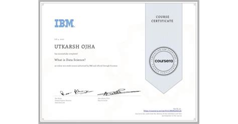 Utkarsh Ojha On Linkedin Completion Certificate For What Is Data Science