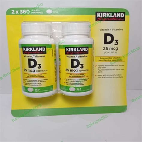 Promo Kirkland Signature Vitamin D3 1000 Iu 2 Packs 360 X 2 Tablets