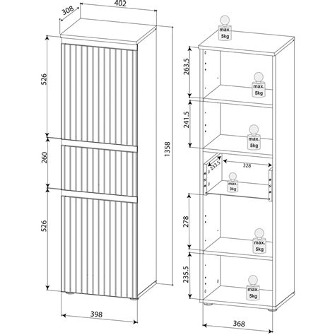 Julian Bowen Austin Single Drawer 2 Door Narrow Cabinet Homebase