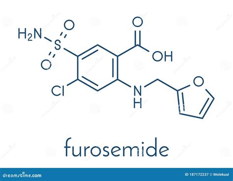 Furosemide Molecular Structure Stock Illustrations 9 Furosemide