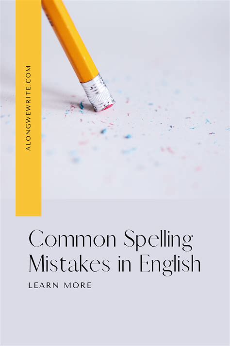 Common Spelling Mistakes In English Artofit