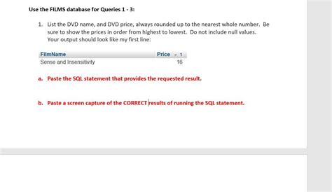 Solved How Do I Display The Results In Mysql Films Table Chegg