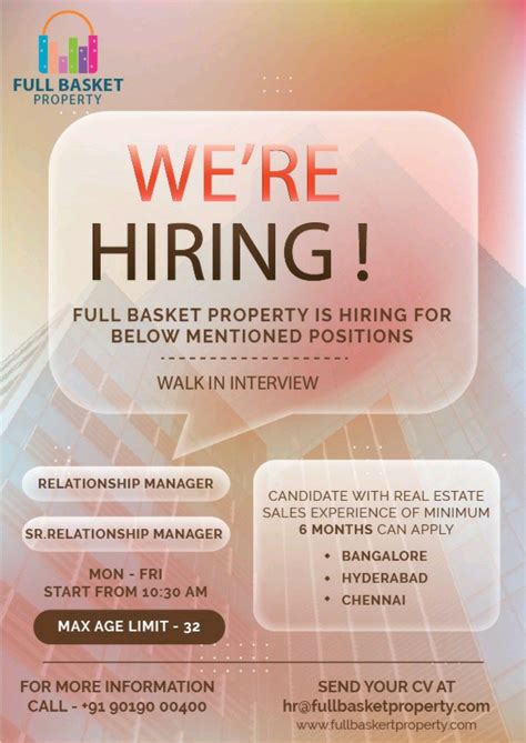 Full Basket Property Services Pvt Ltd On Linkedin Were Hiring Senior