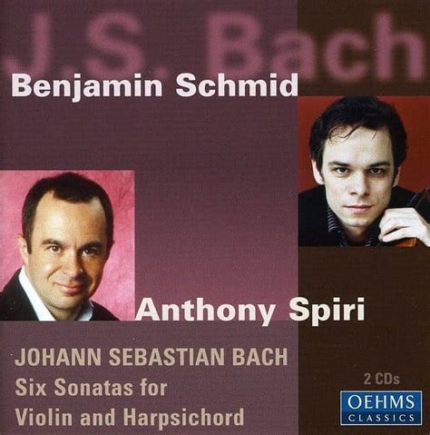 J S Bach Six Sons For Vn And Hpd Music And Performance Cd