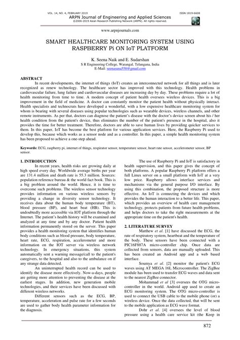 PDF Smart Healthcare Monitoring System Using Raspberry Pi On IoT Platform