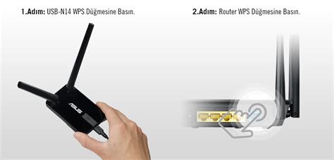 Asus USB-N14 Dual Band-Çift Antenli-Kablosuz USB Adaptör-ASUS USB-N14 ...