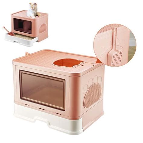 MENGDA Bac à Litière pour Chat Maison de Toilette Chat Pliable 48 5 36