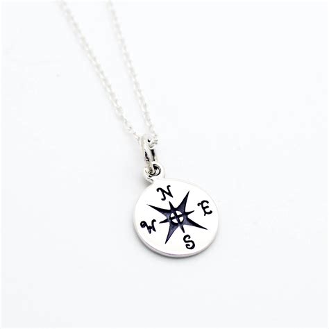 Compass Sterling Silver Necklace Imsmistyle
