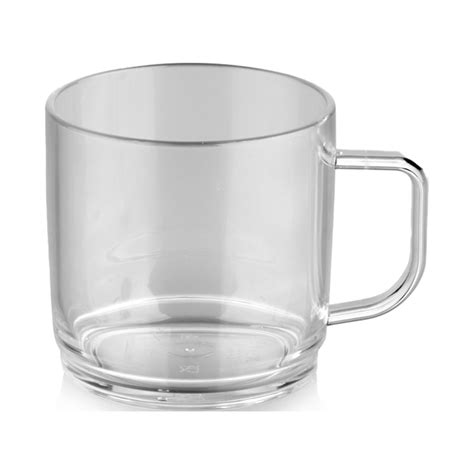 Plastport 84 Oz Clear Polycarbonate Coffee Mug Set Of 10