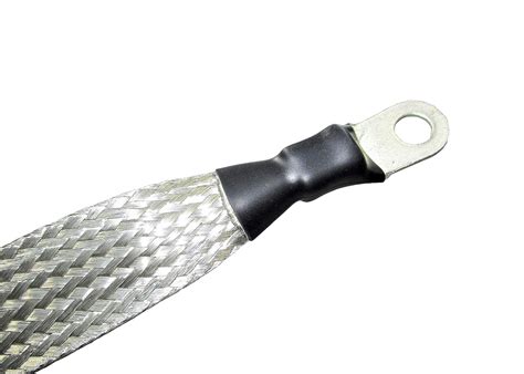 Trenza Plana De Cobre Estañado De 05 In Con Terminales De Perno 38