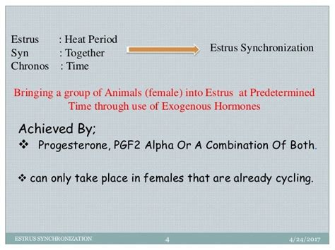 Estrus Synchronization Lecture 5