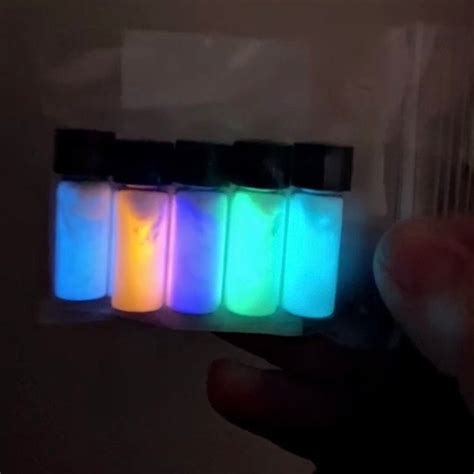 Glow In The Dark Europium Phosphorescent Powder 5 Pack Chemistry