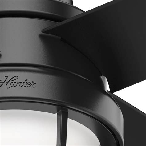 Hunter Searow Weathermax 54 In Matte Black Led Indooroutdoor Ceiling