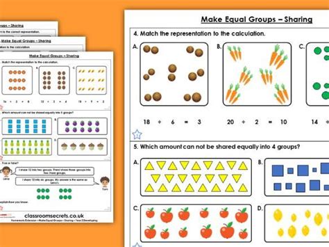 Free Year 2 Make Equal Groups Sharing Spring Block 1 Maths Homework Extension Teaching Resources