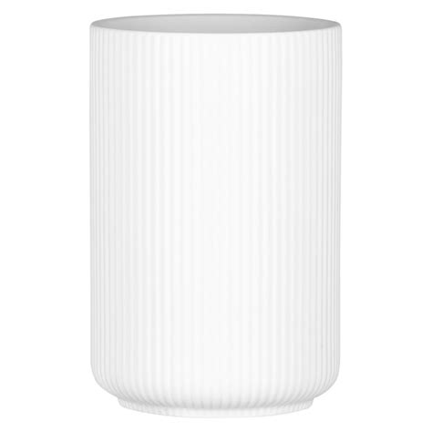 Біла порцелянова циліндрична ваза з рельєфними стінками 15 1 см Cremona фото відгуки