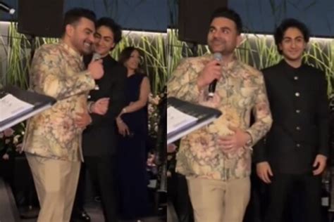 Arbaaz Khan Wedding Arhaan Khan Sings Tere Mast Mast Do Nain At Dads