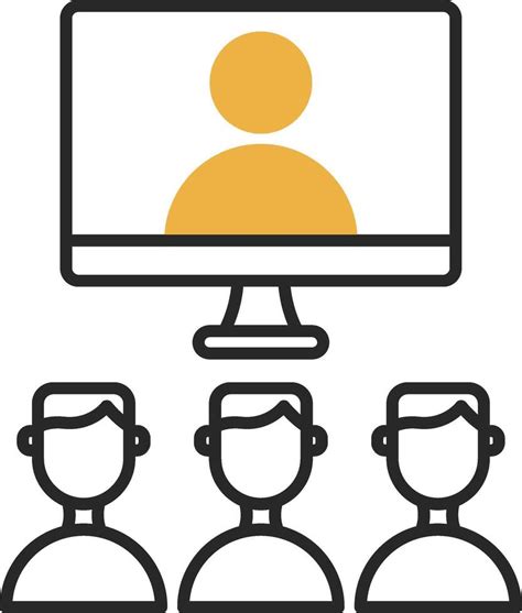 Virtual Class Skined Filled Icon 43066912 Vector Art At Vecteezy