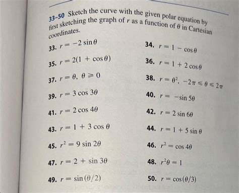 Solved Sketch The Curve With The Given Polar Equation Chegg