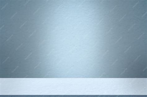 빈 블루 스튜디오 룸 시멘트 바닥 배경입니다 테이블 선반 인테리어 몽타주 디스플레이 배경 빈 질감된 건설 콘크리트 재료 거친 어두운 실내 프리젠테이션 제품을 위한 여유
