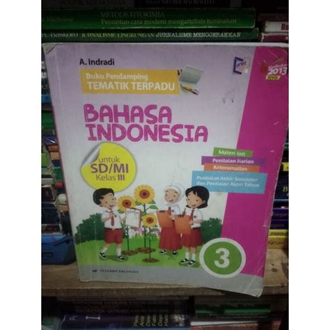 Jual Buku Pendamping Tematik Bahasa Indonesia SD Kelas 3 Penerbit