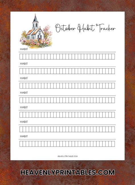 October Calendar Planner Free Pdf Printable Heavenly Printables
