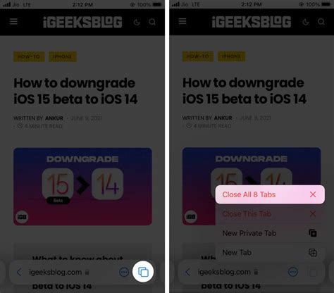 How To Close All Safari Tabs At Once On Iphone And Ipad Igeeksblog