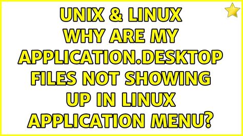 Unix And Linux Why Are My Applicationdesktop Files Not Showing Up In