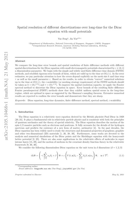 Spatial Resolution Of Different Discretizations Over Long Time For The Dirac Equation With Small
