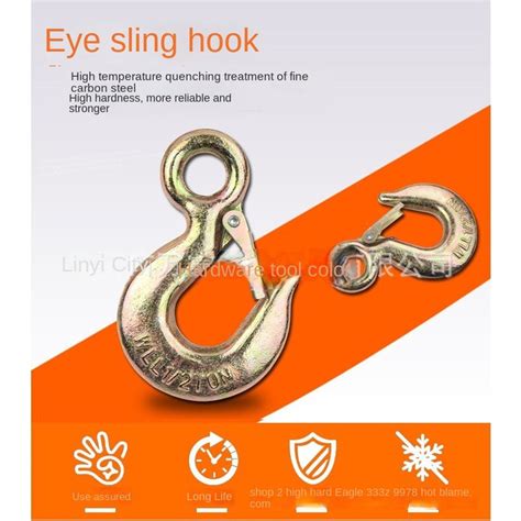 5t Galvanized Non Standard Hook Wire Rope Hook Sling Eyelet Heavy Hook Buckle Lifting Trailer