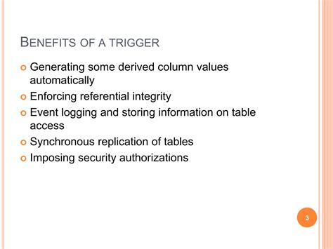 Triggers In Database Management Systemppt