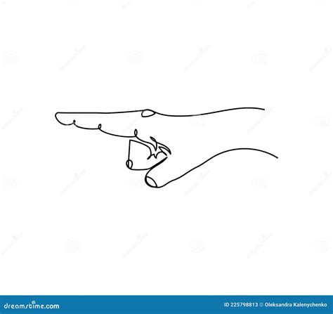 Pointing Gesture One Line Art Continuous Line Drawing Of Gesture Hand