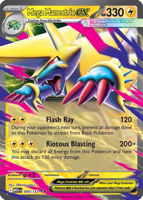 Mega Manectric Ex Me1 50 Pokemoncard