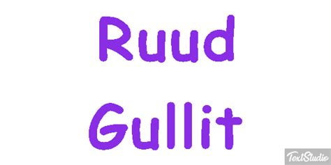 Ruud Gullit Celebrity Animated  Logo Designs
