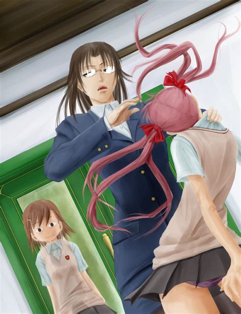 Misaka Mikoto Shirai Kuroko And Dorm Supervisor Toaru Majutsu No