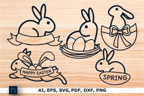 Laser Cut Easter Element Svg Bundle · Creative Fabrica