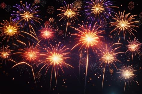 Light Fireworks Background With Animation Premium Ai Generated Image