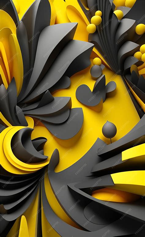 Premium Photo Black And Yellow Abstract Background Concept Design