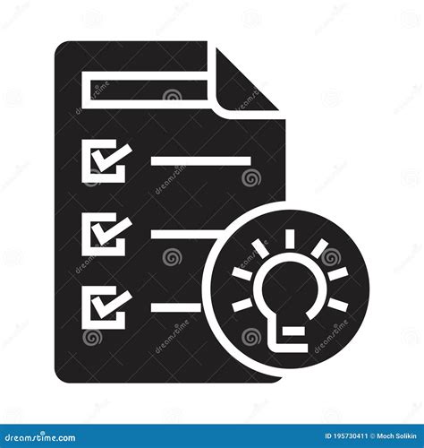 Hypothesis Or Basic Assumption With Light Bulb Flat Vector Icon For