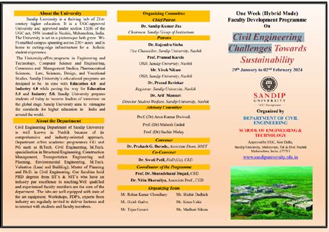 One Week Hybrid Mode Faculty Development Programme On Civil