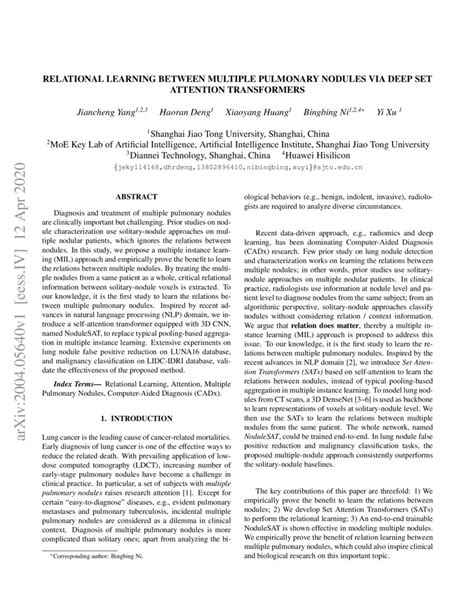 Relational Learning Between Multiple Pulmonary Nodules Via Deep Set