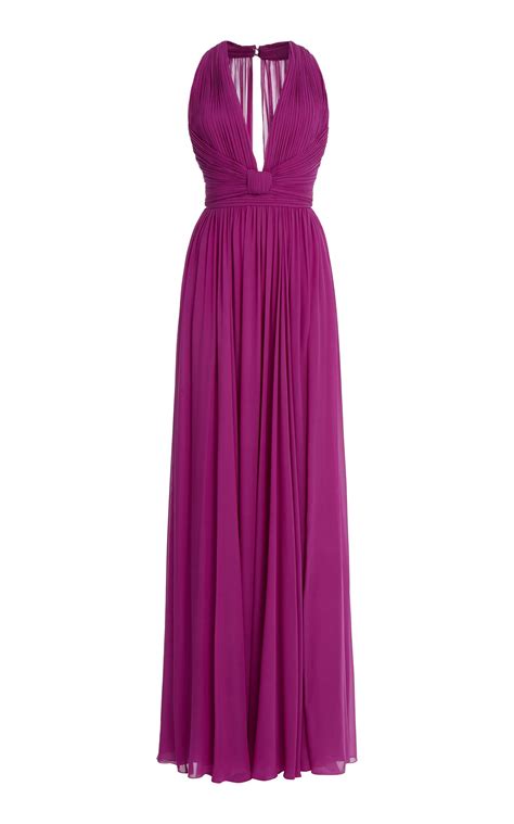Cape Detailed Silk Dress By Elie Saab For Preorder On Moda Operandi