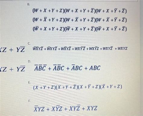 Solved Find The Sum Of Products And Product Of Sum With Chegg