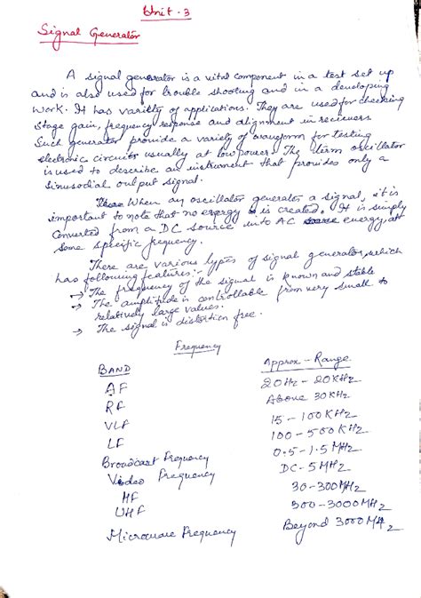 UNIT 3 Signal Generator Notes 21ECE261T Studocu